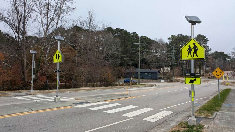 New RRFBs Installed on Buck Jones Road to Improve Pedestrian Safety ...